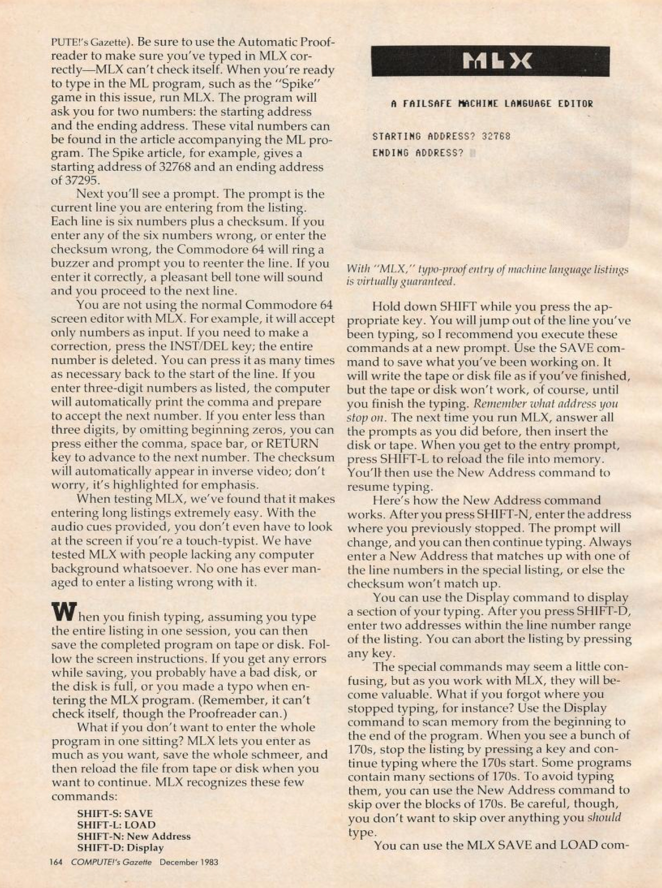 COMPUTE!’s MLX v1 (Charles Brannon) – Gaming Alexandria
