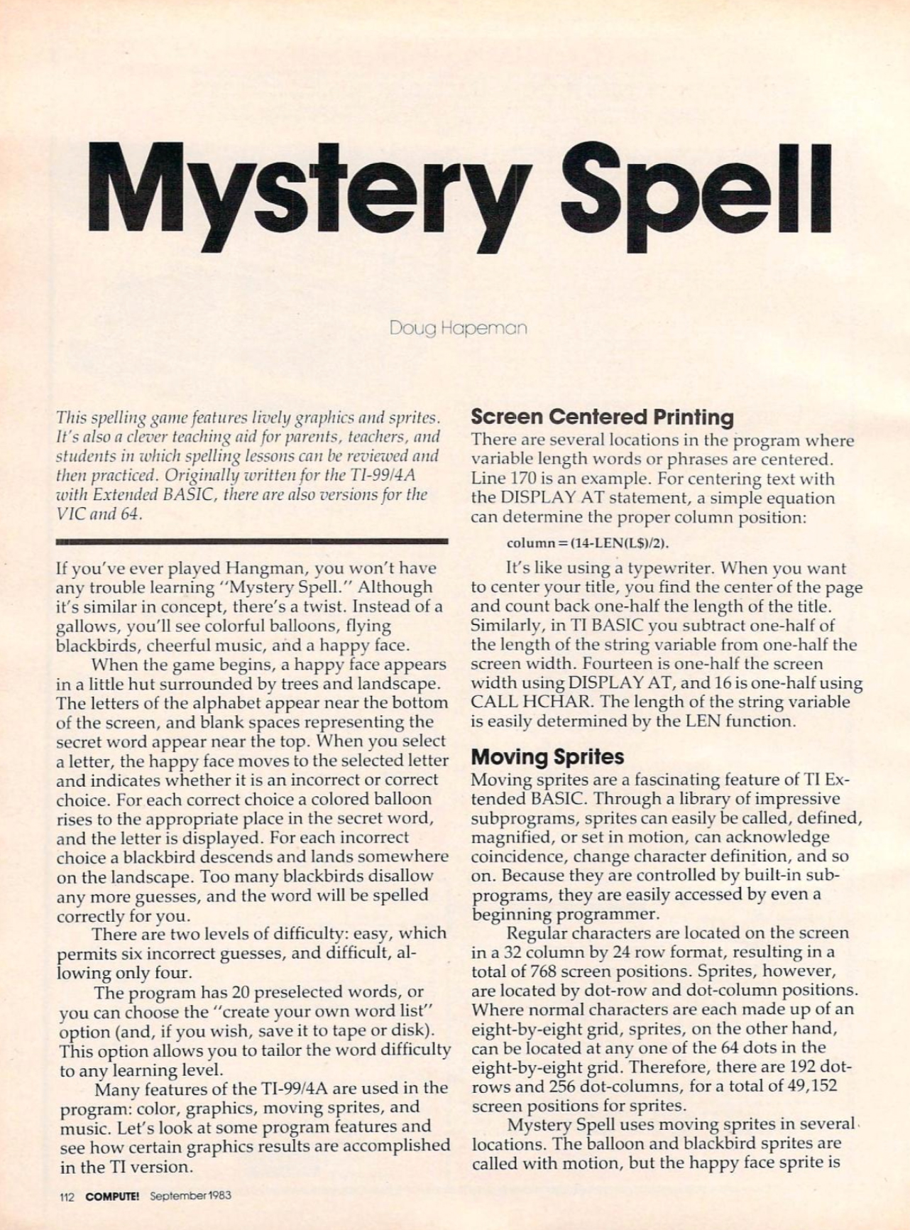 Mystery Spell – Gaming Alexandria