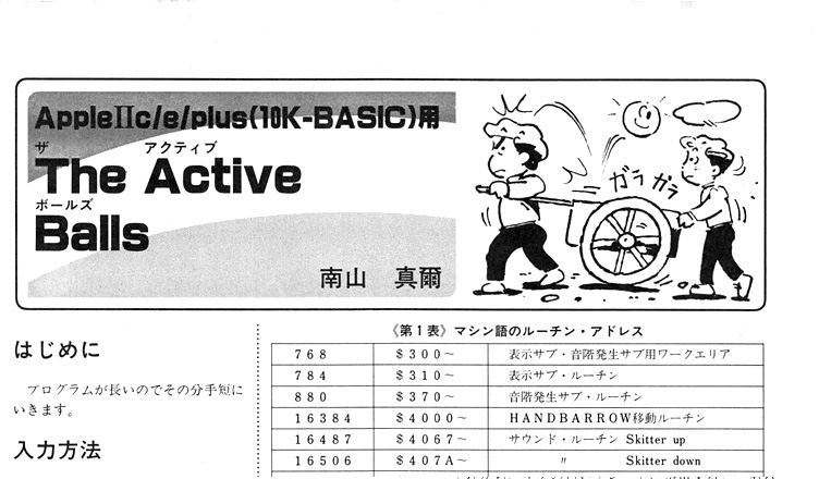 The Active Balls (Shinji Minamiyama) – Gaming Alexandria
