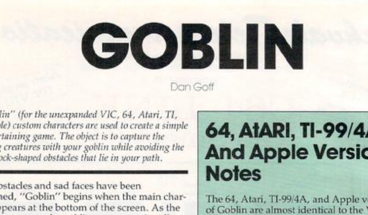 Goblin (Dan Goff) – Gaming Alexandria